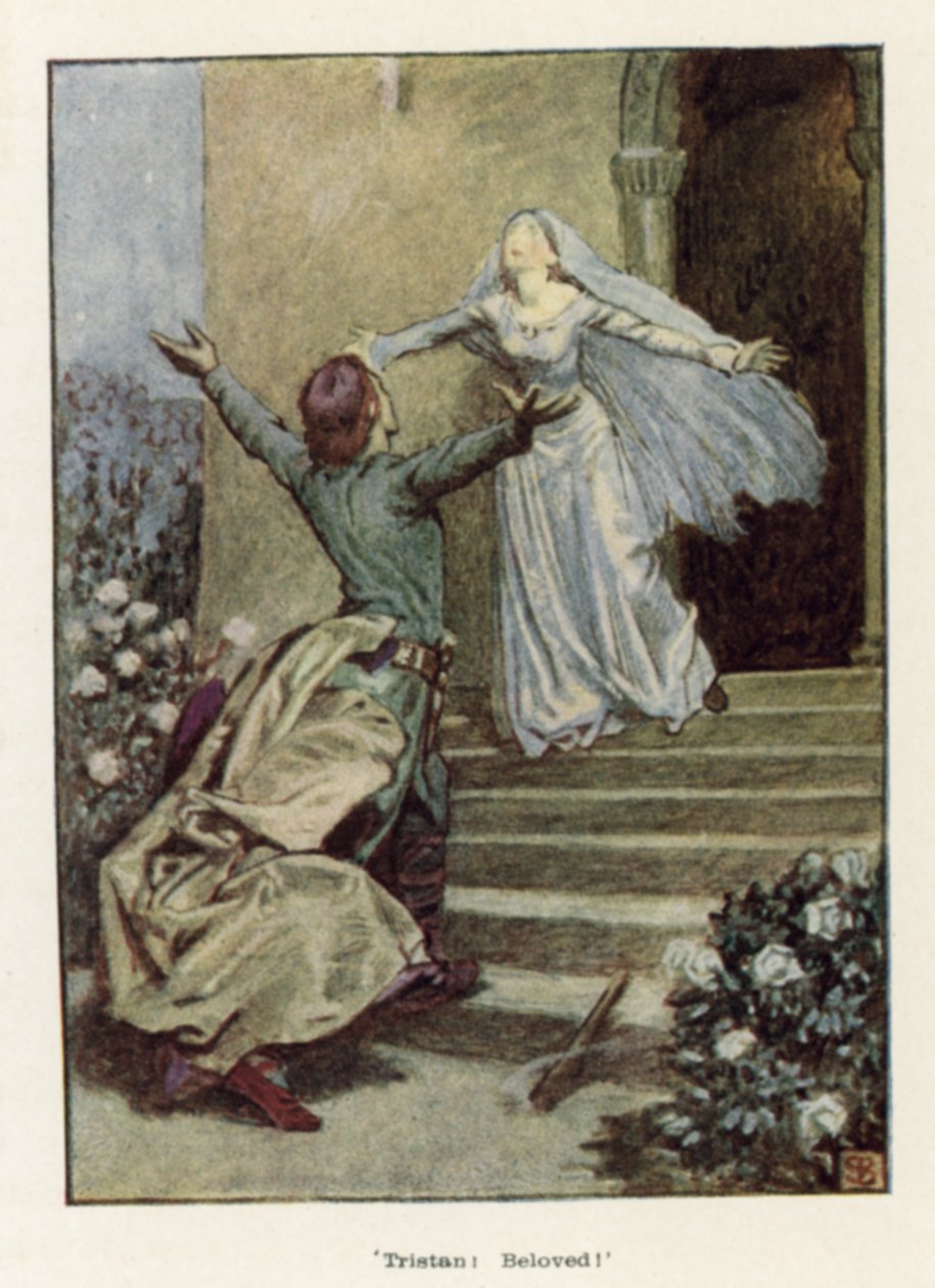 'Tristan! Geliebter!' von John Byam Liston Shaw: Kunstdruck